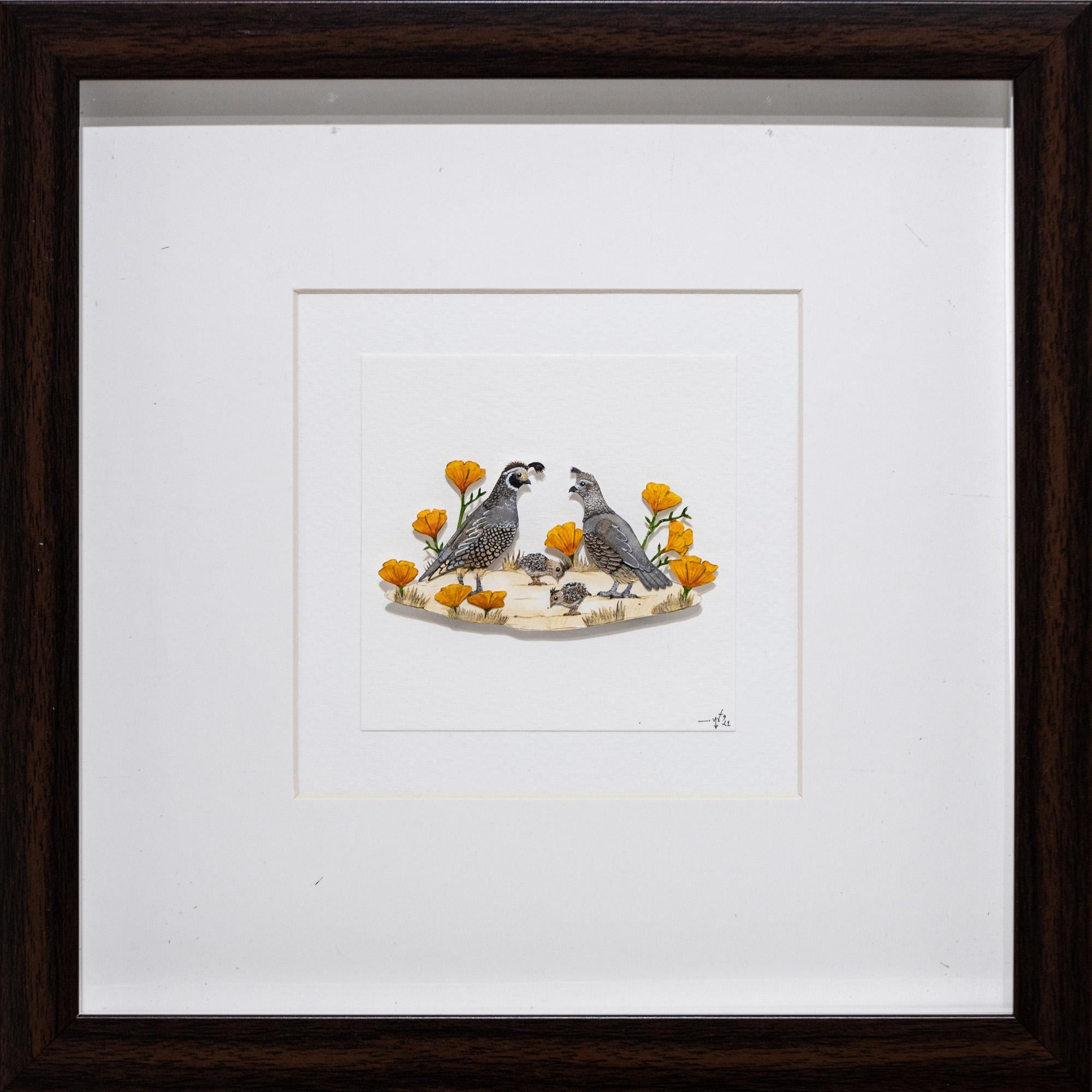 Nayan and Vaishali - "Canada geese" Paper and Watercolor, Animal ...