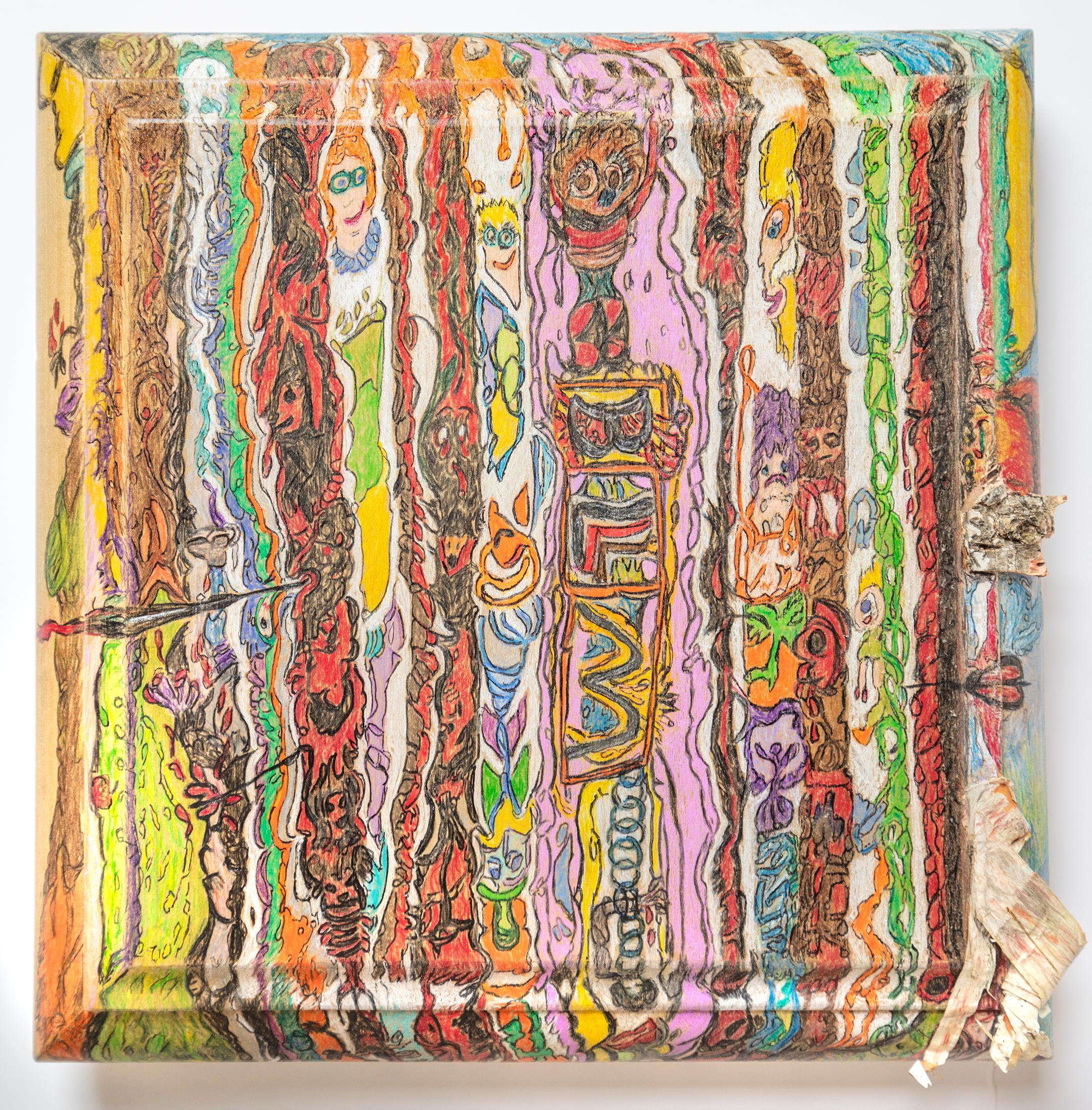 Michael di Cosola - Abstracted Psychedelic Portrait in Graphite, Late ...