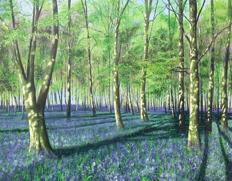 Debbie Baxter - Bluebell Howe Wood. Contemporary Landscape Painting at ...