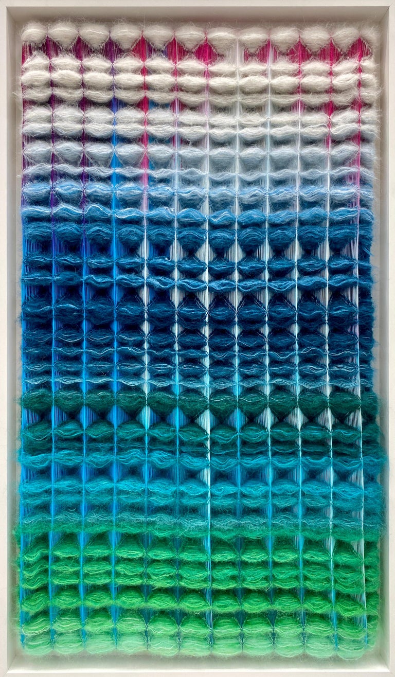 Anya Molyviatis - Raindrop, Contemporary 3D Textile, Framed, Geometric ...