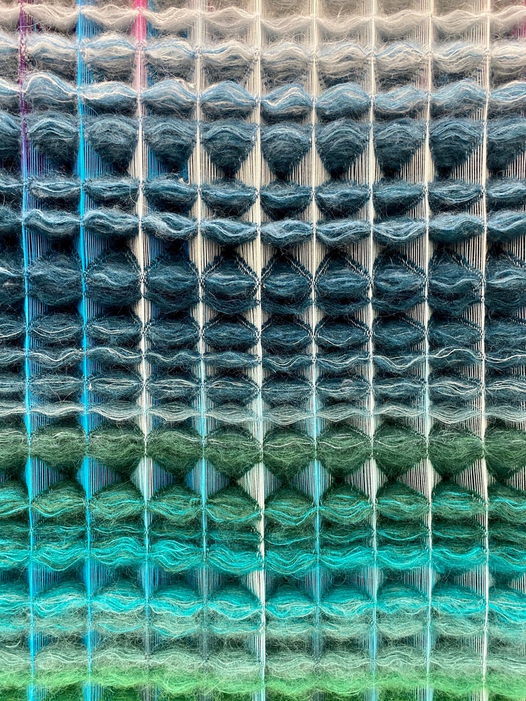 Anya Molyviatis - Raindrop, Contemporary 3D Textile, Framed, Geometric ...