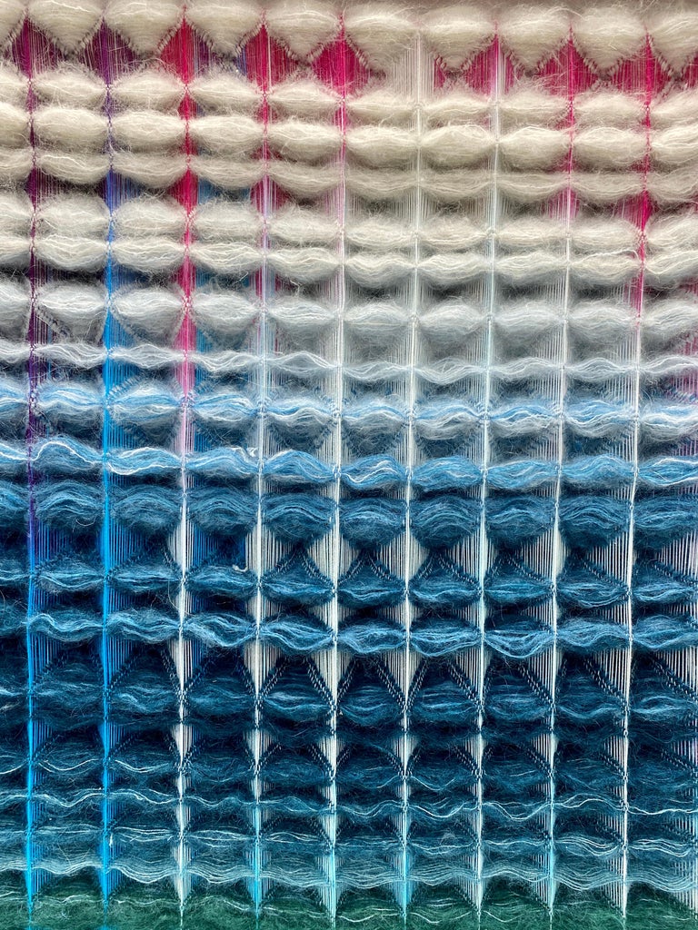 Anya Molyviatis - Raindrop, Contemporary 3D Textile, Framed, Geometric ...