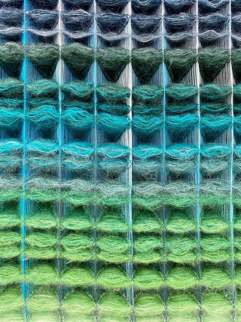 Anya Molyviatis - Raindrop, Contemporary 3D Textile, Framed, Geometric ...