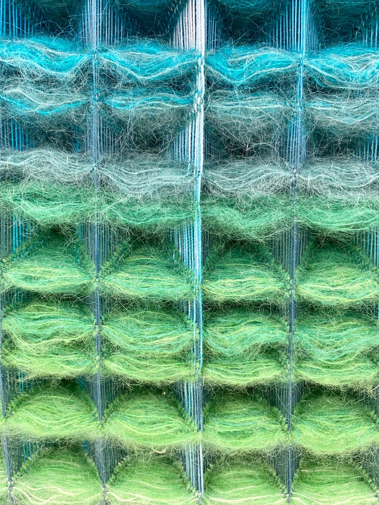 Anya Molyviatis - Raindrop, Contemporary 3D Textile, Framed, Geometric ...