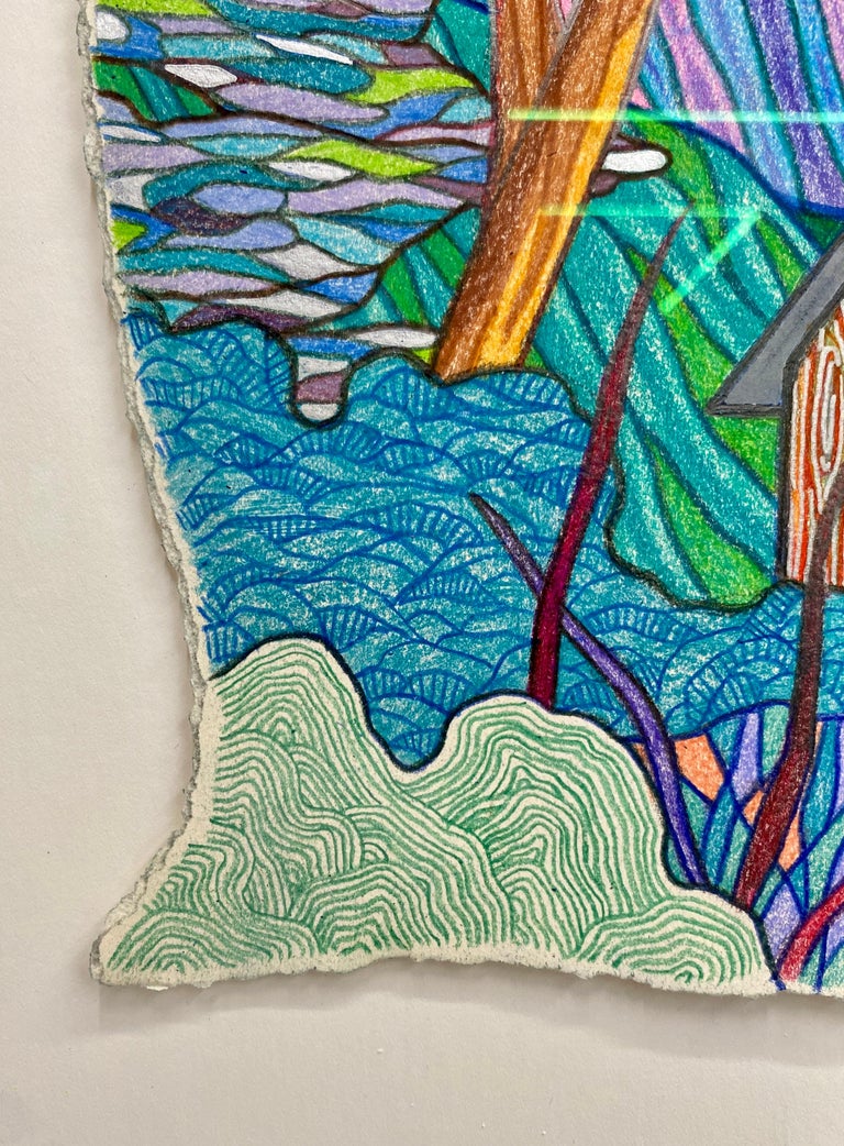 Tom Jean Webb - A Home For Feeling, dessin de paysage abstrait ...