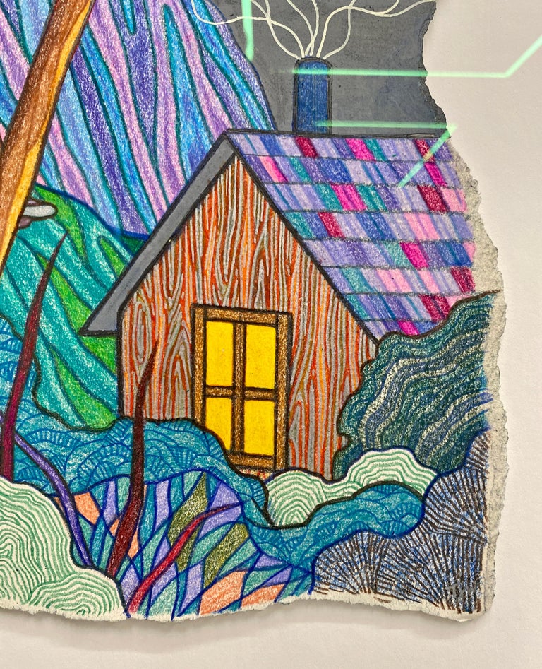 Tom Jean Webb - A Home For Feeling, dessin de paysage abstrait ...