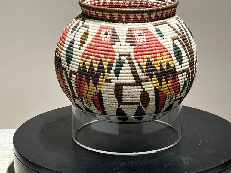 Unknown - Parrot basket, Wounaan Tribe Darien Rainforest Panama, red ...