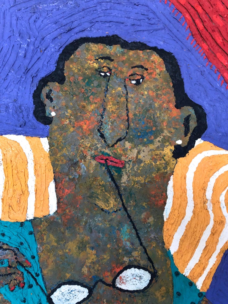 Elisabeth Sabala - Woman Sitting In The Chair For Sale at 1stDibs