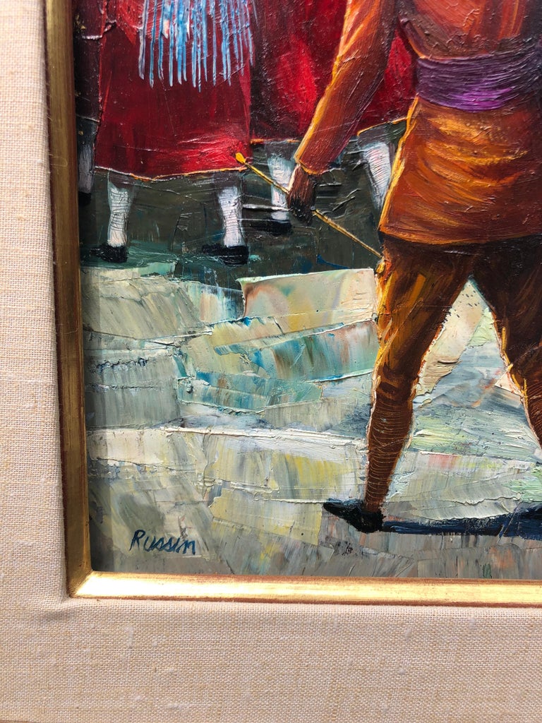 George Russin - Procession With Elephant For Sale at 1stDibs