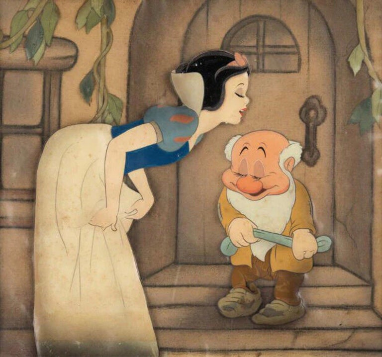 Walt Disney Studio Artists – Schneewittchen und die schüchterne Originalproduktion Cel ...