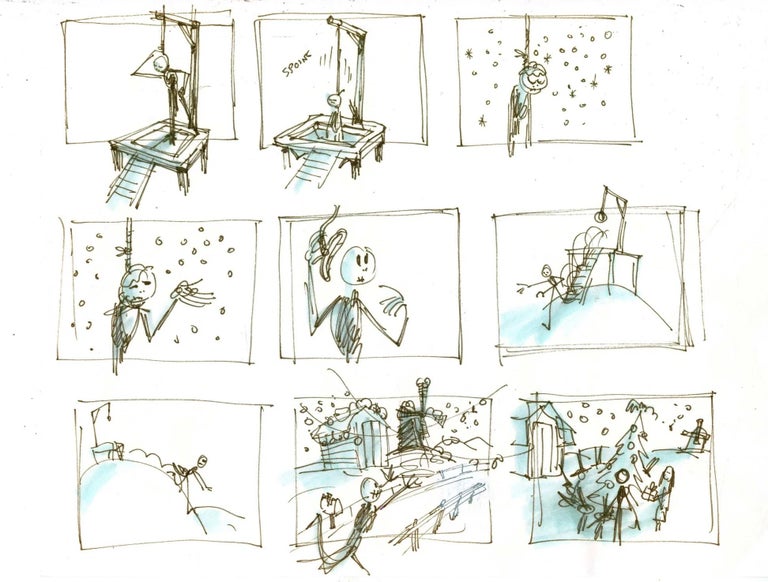 Jorgen Klubien - Nightmare Before Christmas Storyboard Drawing: Jack ...