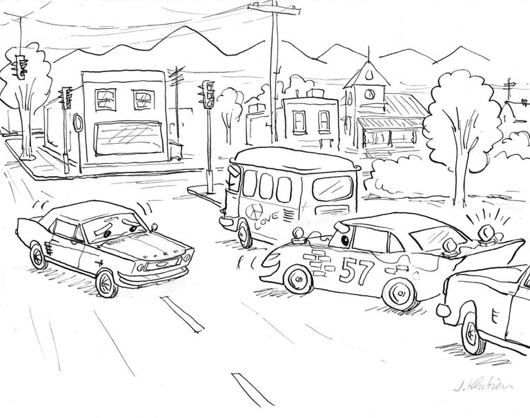 Jorgen Klubien - Cars Original Production Beat Board For Sale at 1stDibs