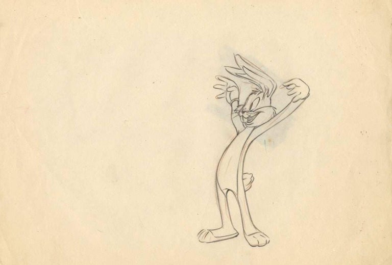 Warner Bros. Studio Artists - Looney Tunes Original Production Drawing: Bugs Bunny For Sale at ...