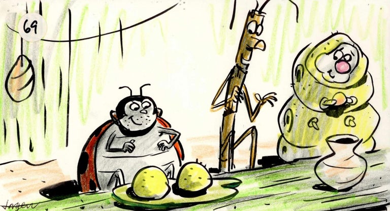 Jorgen Klubien - A Bug's Life Storyboard Drawing: Heimlich, Slim and ...