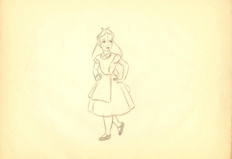 Don Lusk - Alice in Wonderland Original Production Drawing: Alice For ...