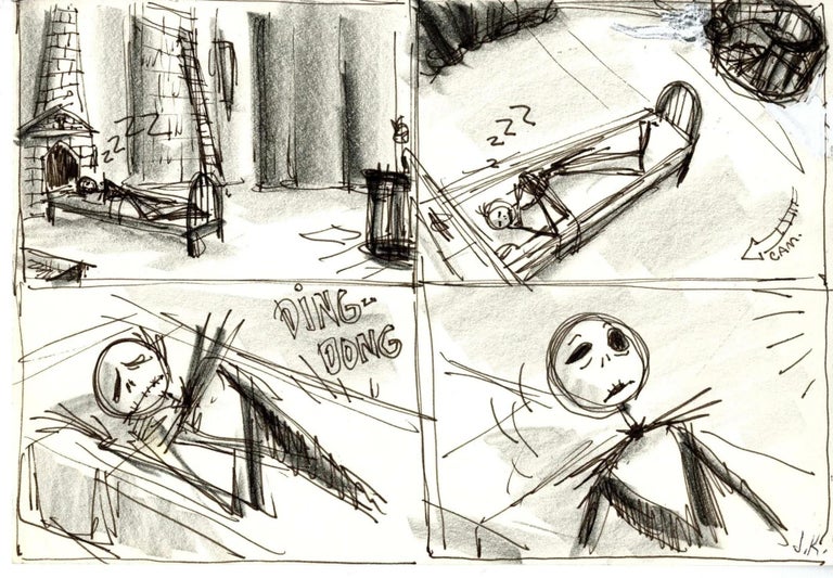 Jorgen Klubien - Nightmare Before Christmas Storyboard Drawing: Jack ...