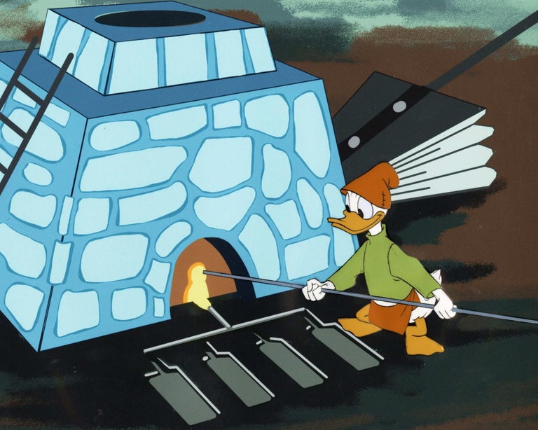 Walt Disney Studio Artists - Donald Duck Original Production Cel For ...