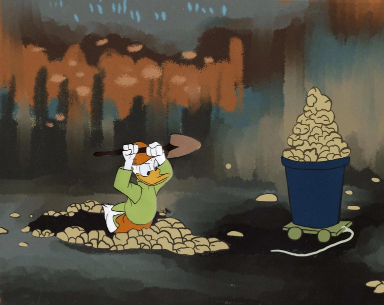 Walt Disney Studio Artists - Donald Duck Original Production Cel For ...