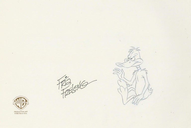 Warner Bros. Studio Artists - Looney Tunes Original Production Cel with Matching Drawing: Daffy ...
