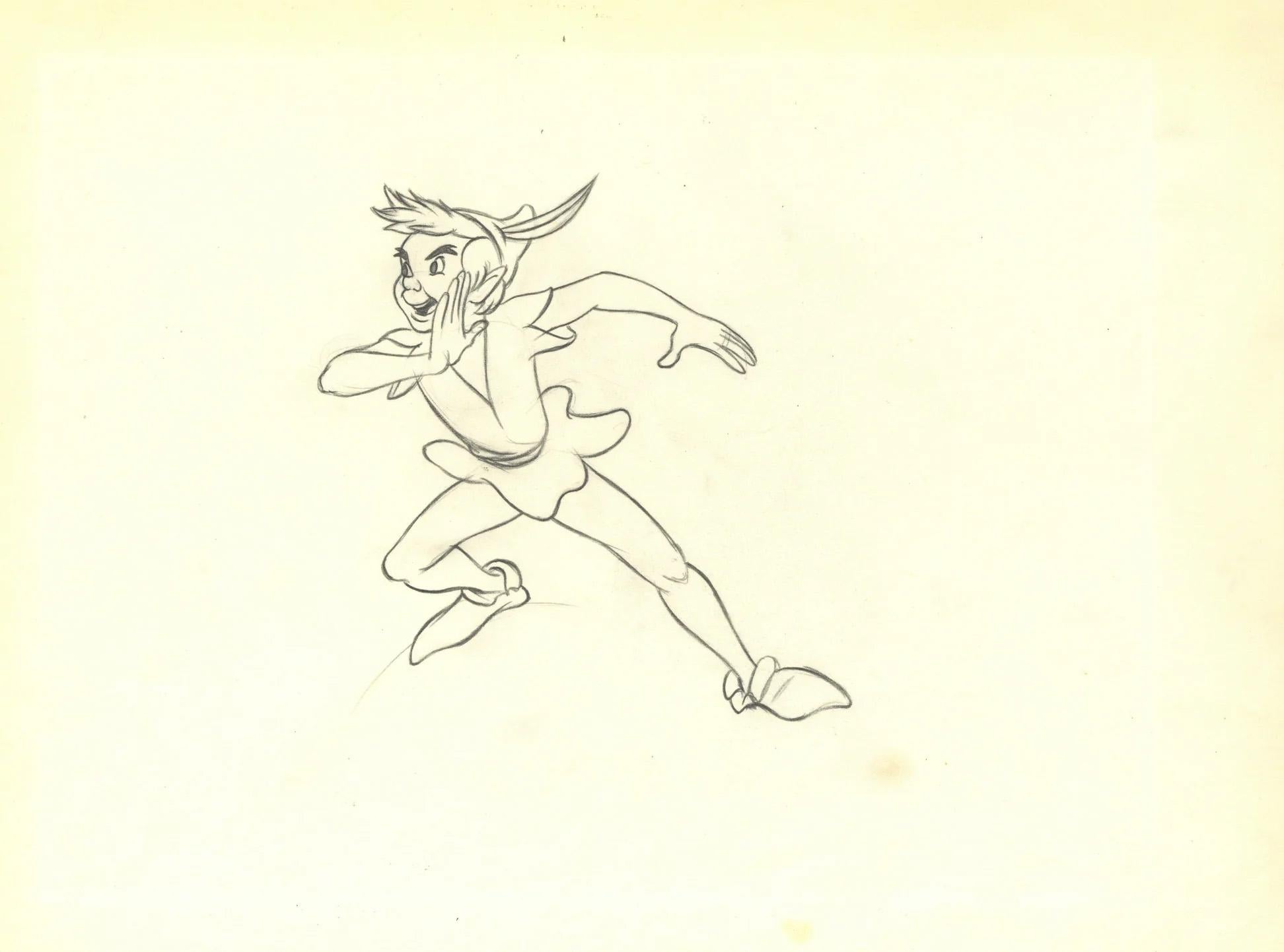 Walt Disney Studio Artists - Peter Pan Original Production Drawing ...