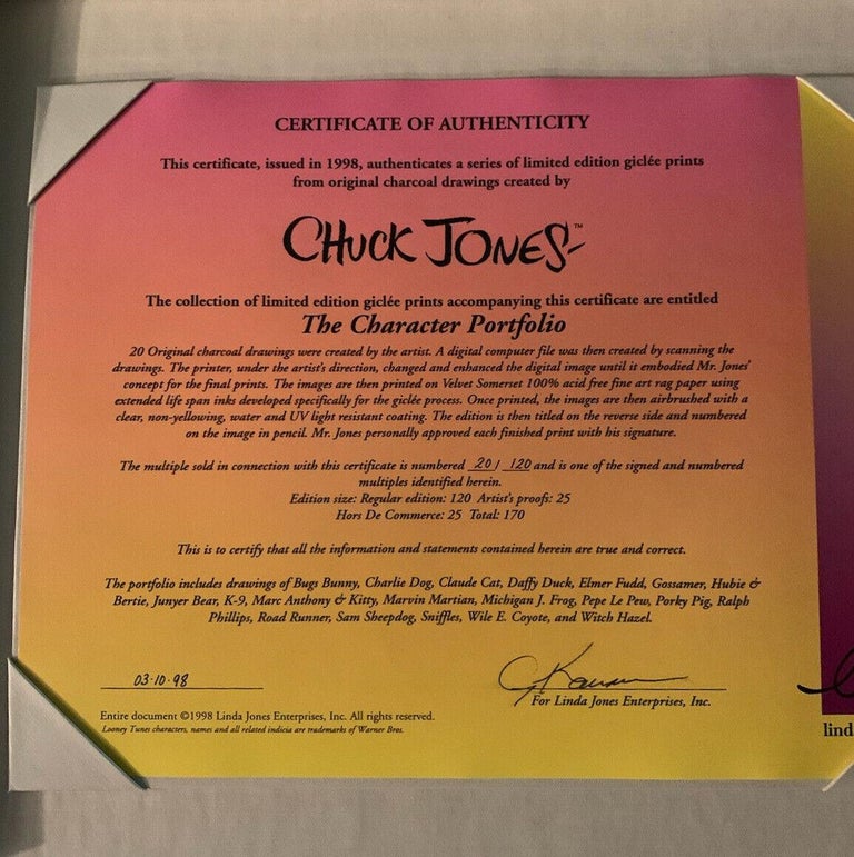 Chuck Jones - Chuck Jones: The Character Portfolio - 17 Original Signed ...