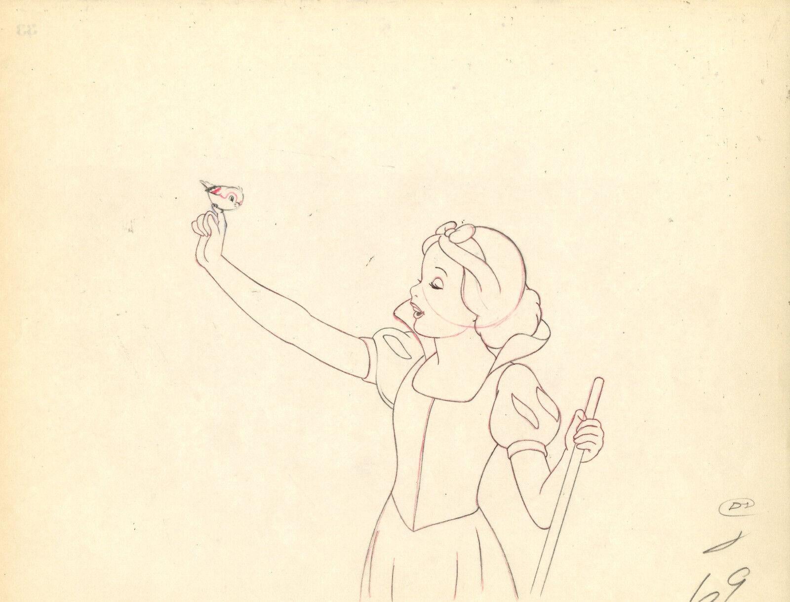 Walt Disney Studio Artists - Snow White: Original Production Drawing ...