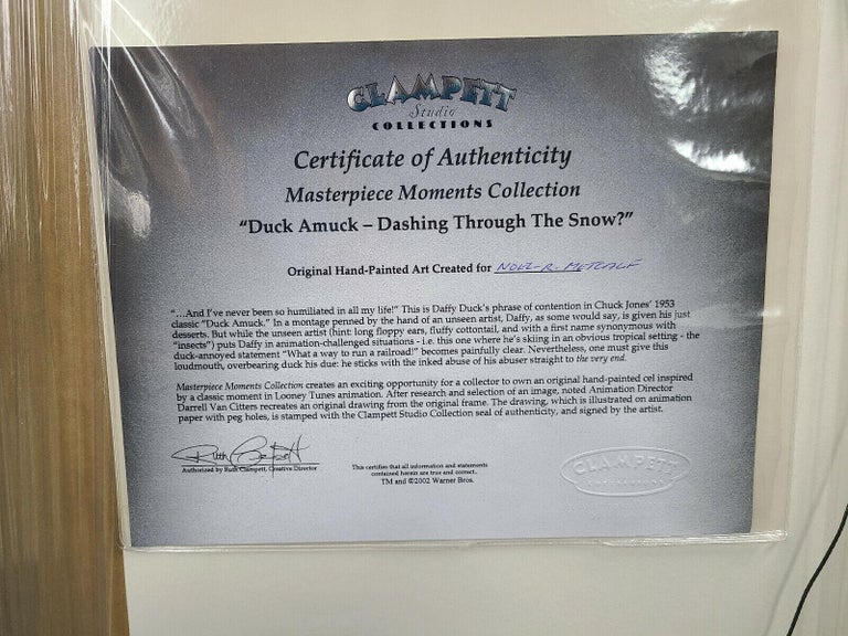 Darrel Van Citters - Duck Amuck "Dashing Through the Snow": Daffy Cel ...