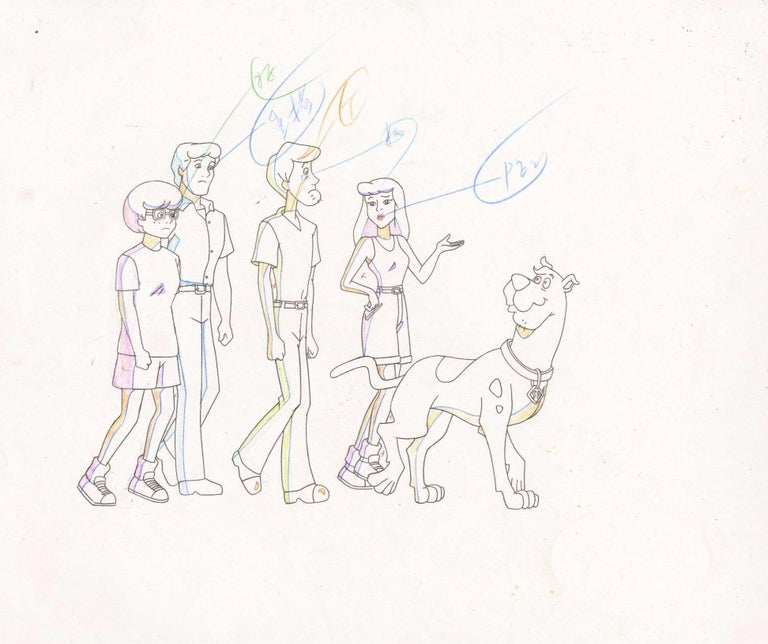 Bob Singer - Scooby Doo Production Cel on Original Background signed by ...