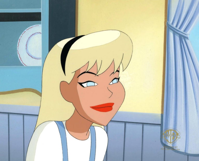 DC Comics Studio Artists – Superman Animated Series Original Cel und Hintergrund: Kara ...