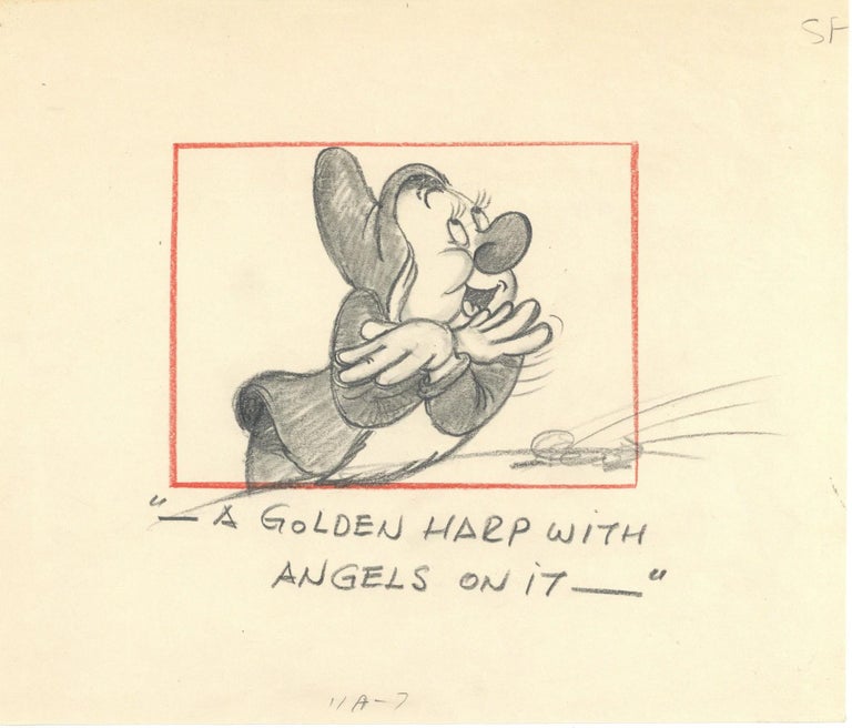 Walt Disney Studio Artists - Snow White Original Production Drawing ...