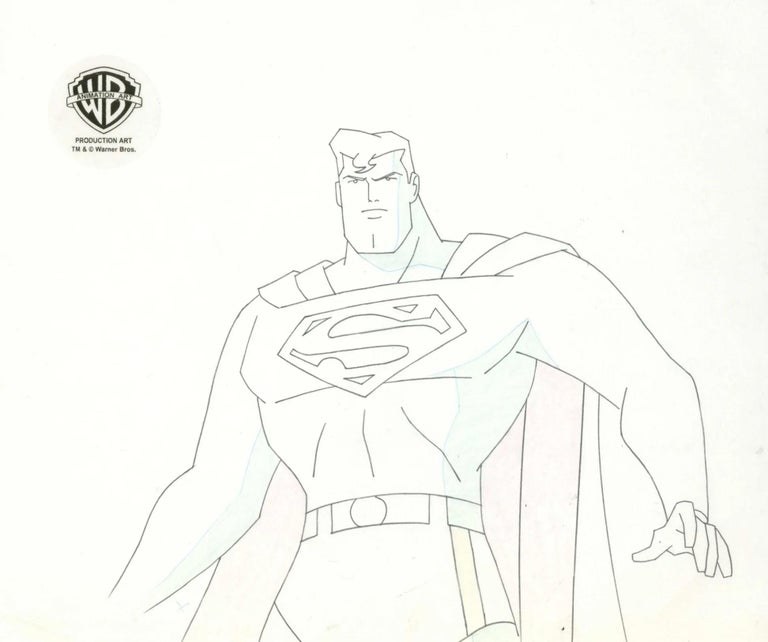 DC Comics Studio Artists - Superman Animated Series Original Cel with ...