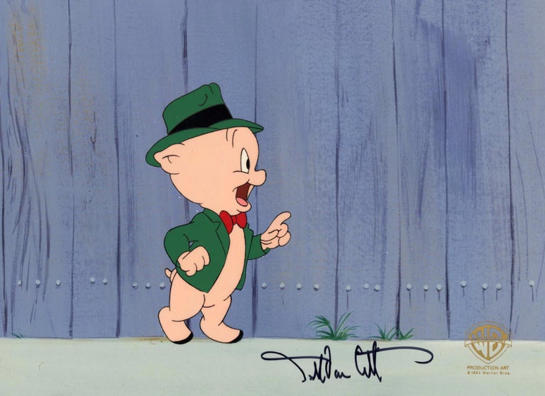 Darrell Van Citters - Looney Tunes Original Production Cel Signed by Darrell Van Citters: Porky ...
