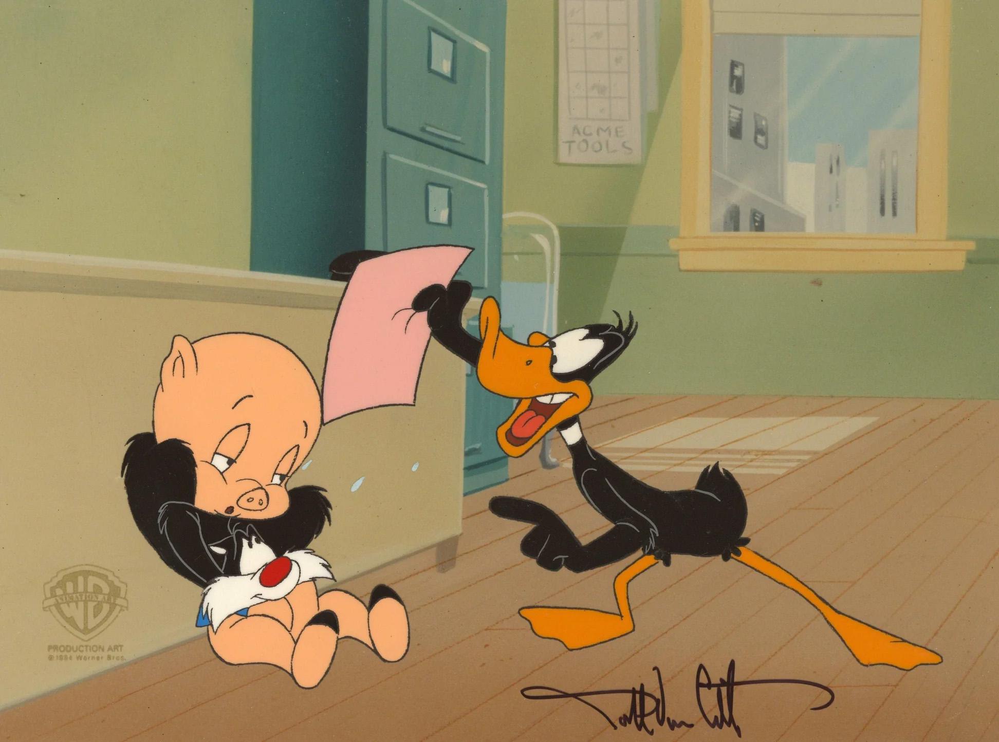 Darrell Van Citters Looney Tunes Original Production Cel Elmer For