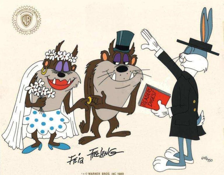 Friz Freleng - Taz Wedding Limited Edition Cel by Friz Freleng For Sale ...