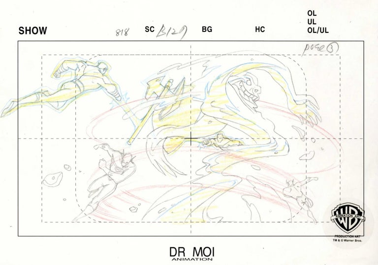 DC Comics Studio Artists - Dessin de production d'origine de la Ligue ...