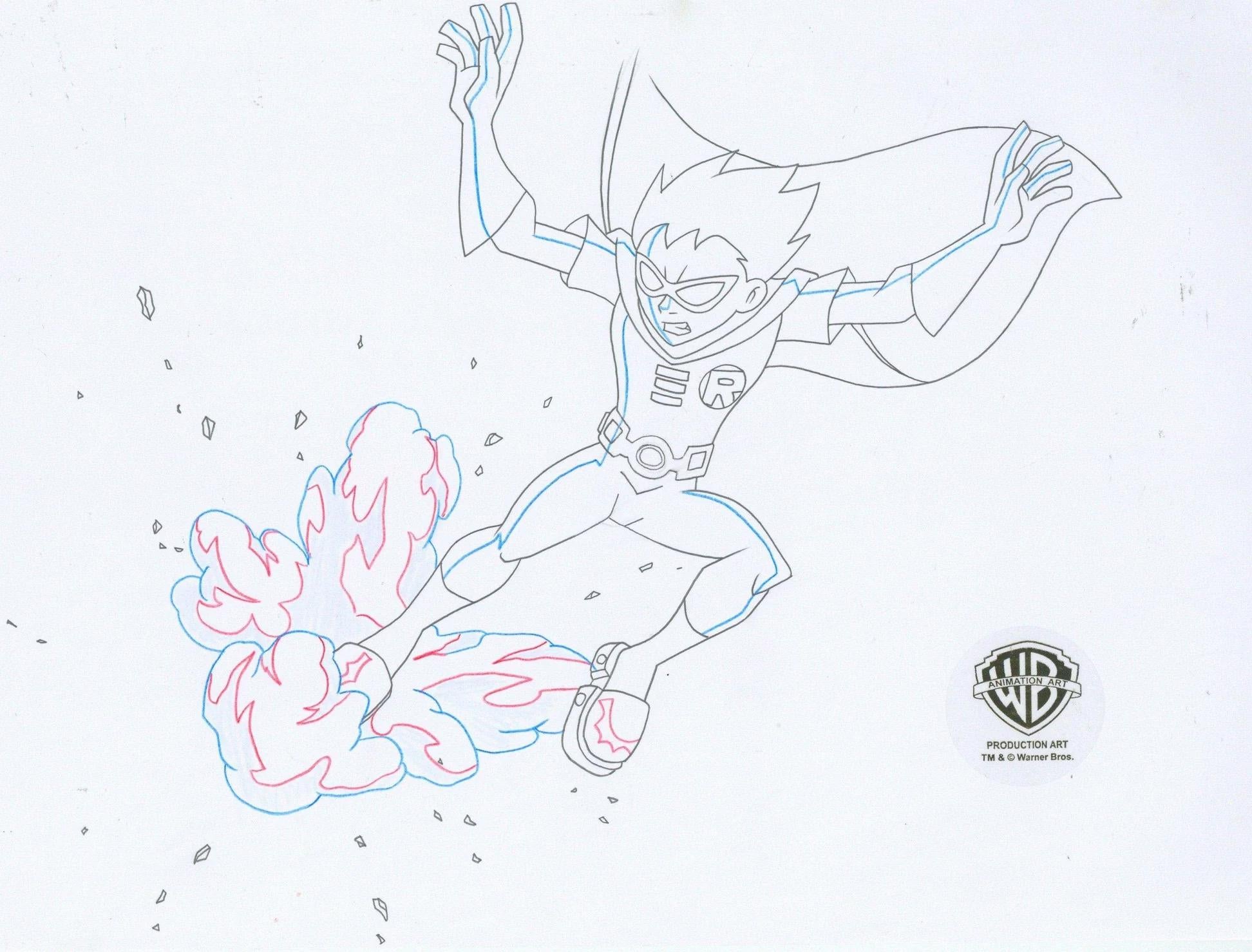 DC Comics Studio Artists - Teen Titans Original Production Drawing ...