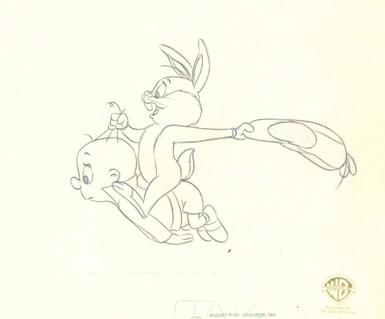 Looney Tunes Studio Artists - Looney Tunes Original Production Drawing: Baby Bugs Bunny and Baby ...