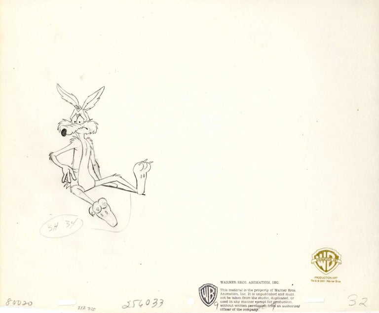 Looney Tunes Studio Artists - Looney Tunes Original Production Drawing: Wile E. Coyote For Sale ...