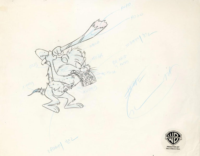 Warner Bros. Studio Artists - Looney Tunes Taz-Mania Original Production Drawing: Taz For Sale ...