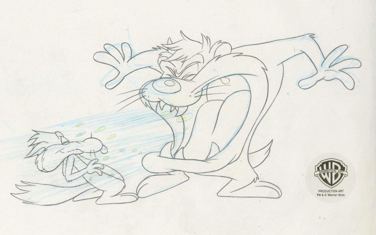 Looney Tunes Studio Artists - Looney Tunes Original Production Drawing: Wile E. Coyote and Taz ...