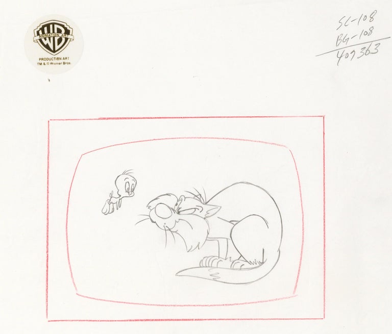 Looney Tunes Studio Artists - Looney Tunes Original Production Drawing: Sylvester and Tweety For ...