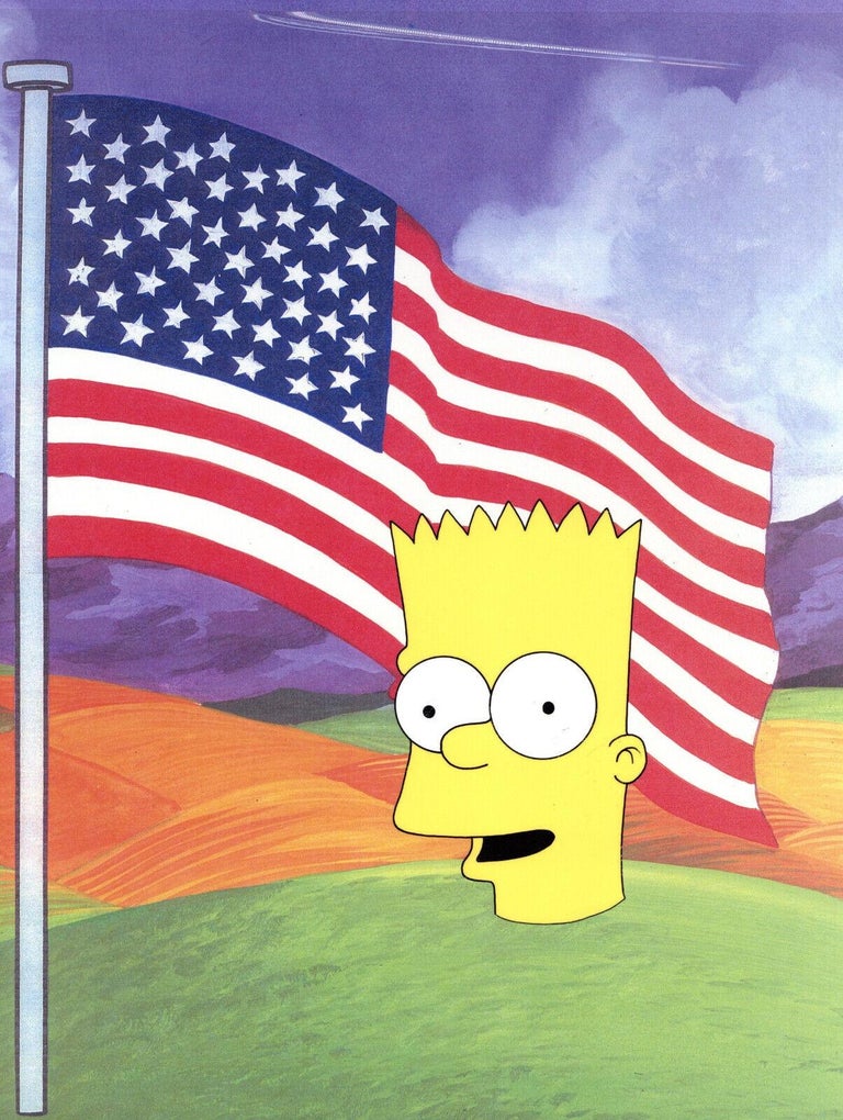 Walt Disney Studio Artists - The Simpsons Original Production Cel: Bart ...