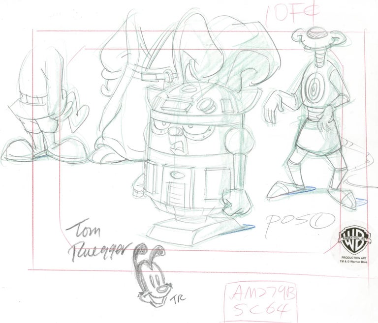 Warner Bros. Studio Artists - Pinky and the Brain Layout Drawing Signed ...