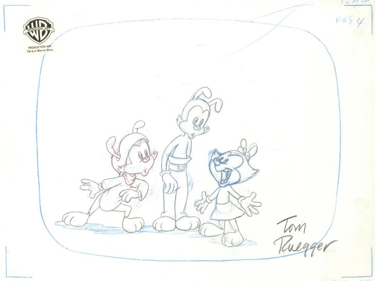 Warner Bros. Studio Artists - Animaniacs Original Layout Drawing Signed ...