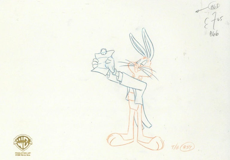 Looney Tunes Studio Artists - Looney Tunes Original Production Drawing: Bugs Bunny For Sale at ...