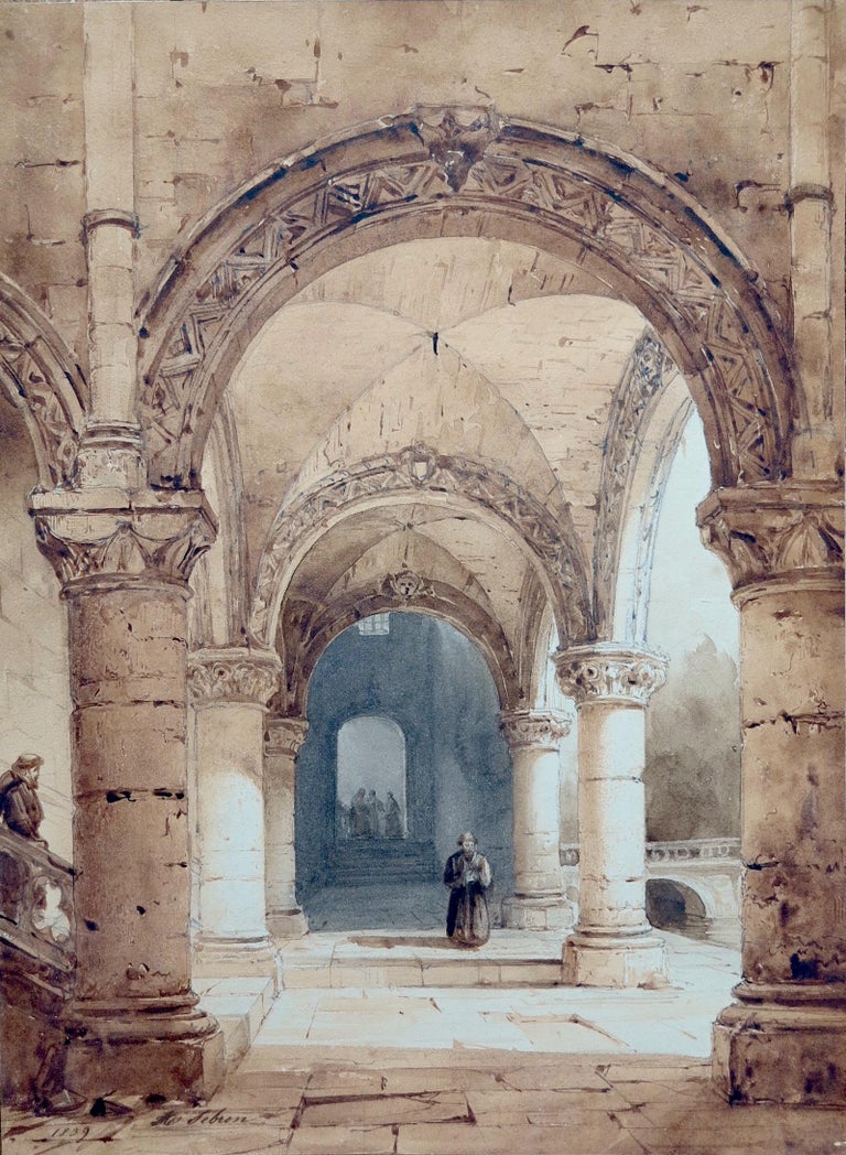 Hippolyte Victor Valentin SEBRON - Convent interior For Sale at 1stDibs