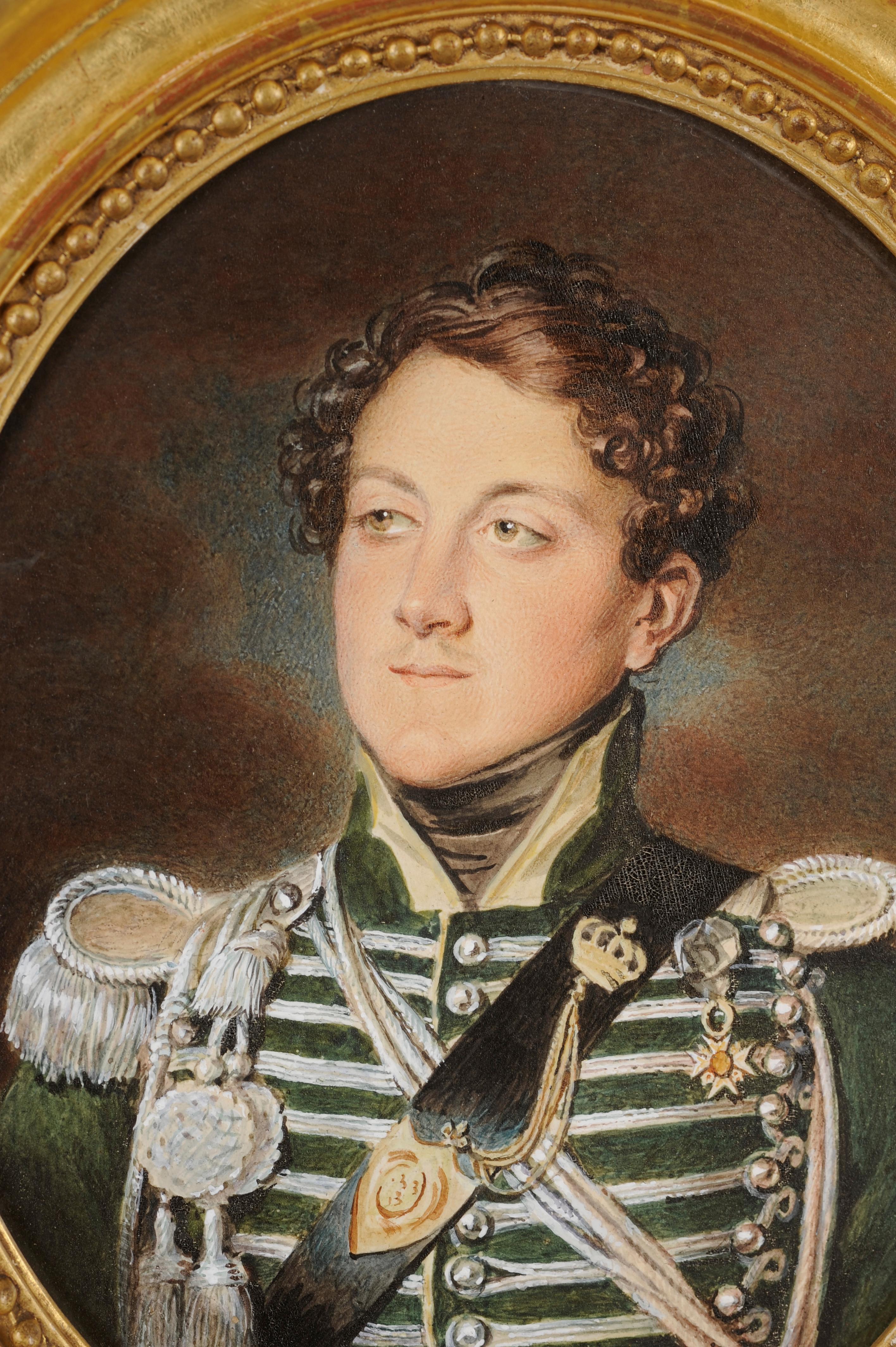 Unknown - Portrait of a Second Lieutenant of Horse Hunters under the ...