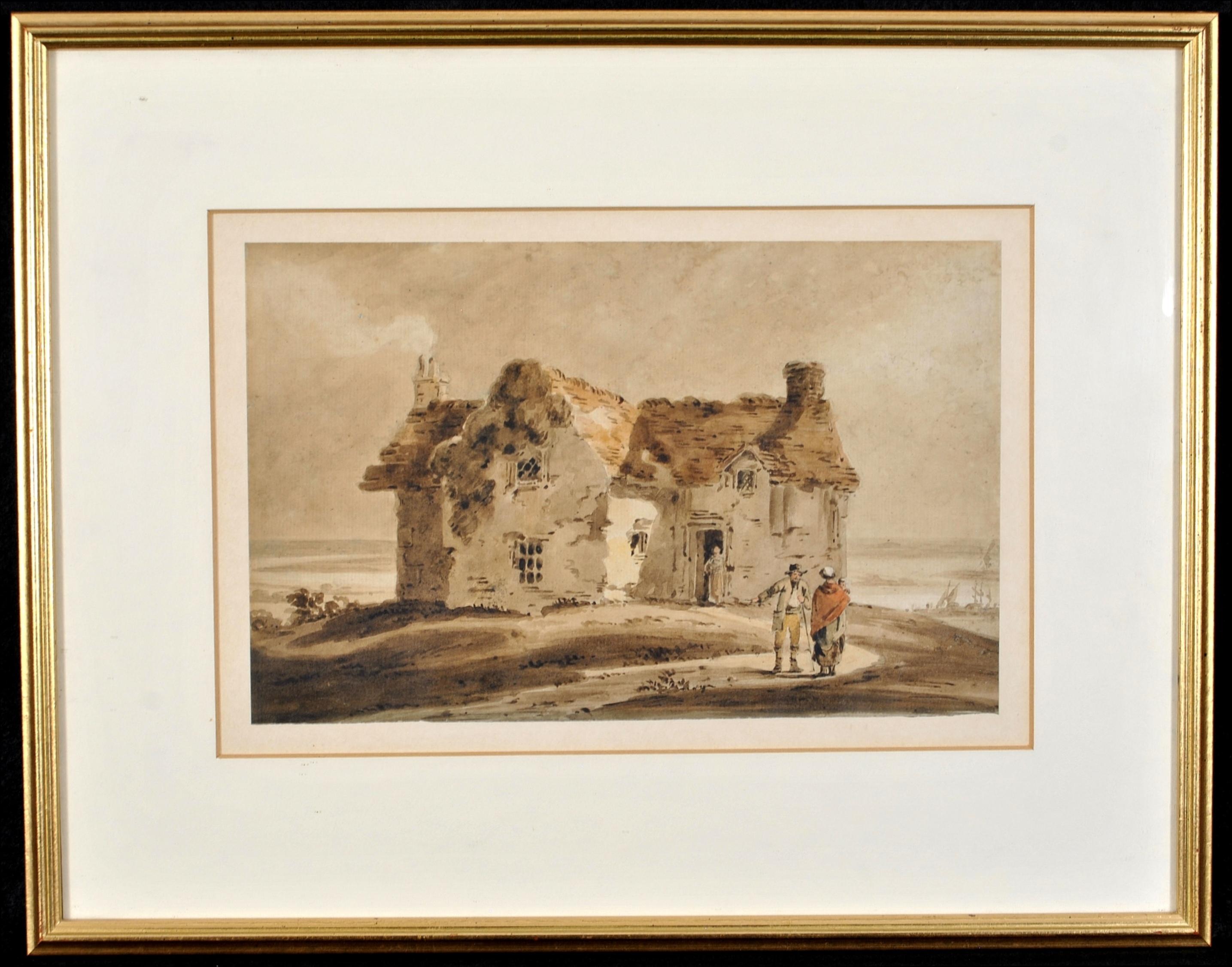 Amelia Long, Lady Farnborough - Figures by a Cottage - Early English ...