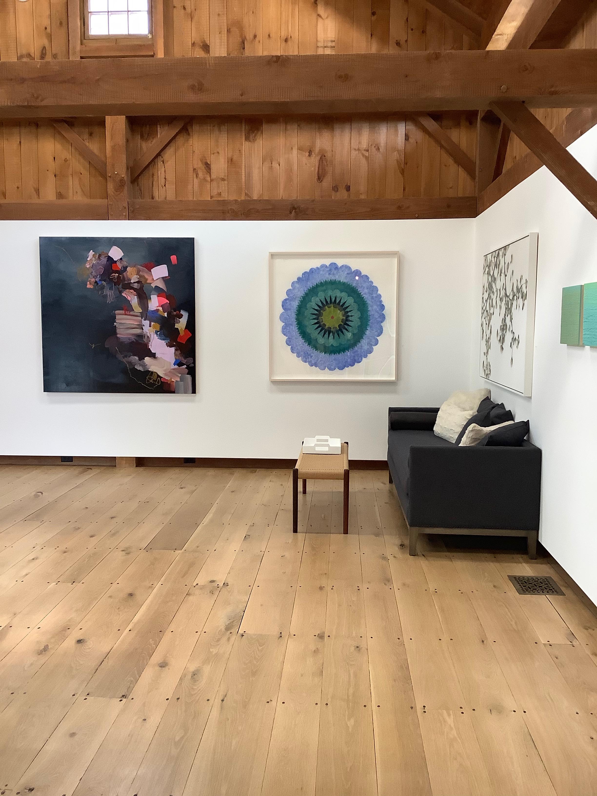 Mary Judge - Opus Ocho Azul, Azul, Teal Forma de Flor Mandala Circular ...