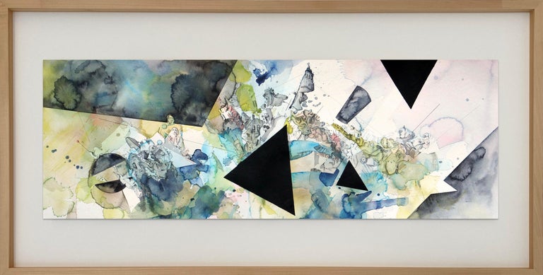 Peer Kriesel – Mehrfarbige Zeichnung von Peer Kriesel, 50 x 100 cm ...